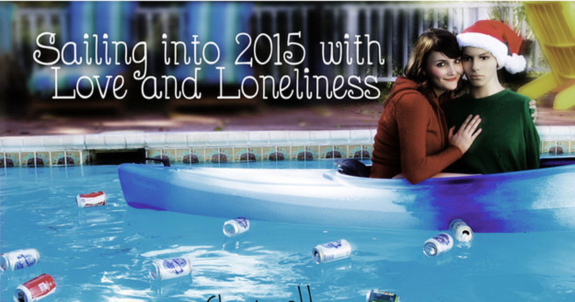 Hilarious Lonely Girl Christmas Cards