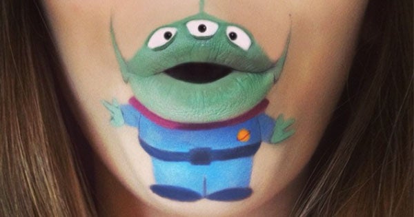 Lipstick Art - Cartoon Character Makeup