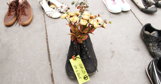 COP21 Shoe Protest Photos Paris UN Climate Summit