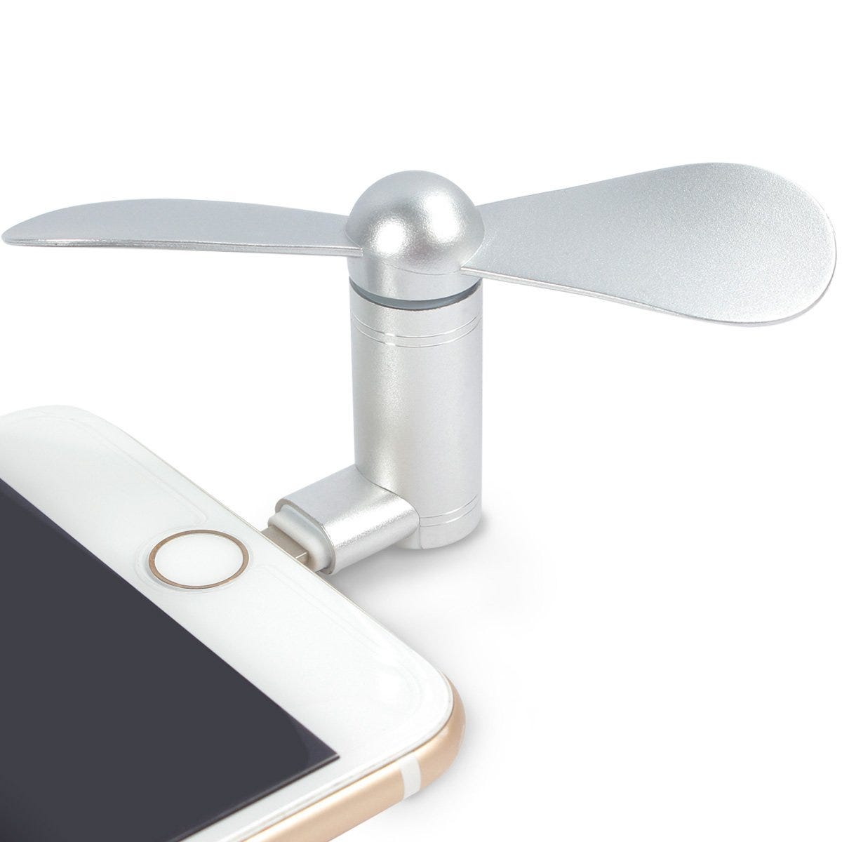 TOPUSER + Portable Aluminum Alloy iPhone Fan