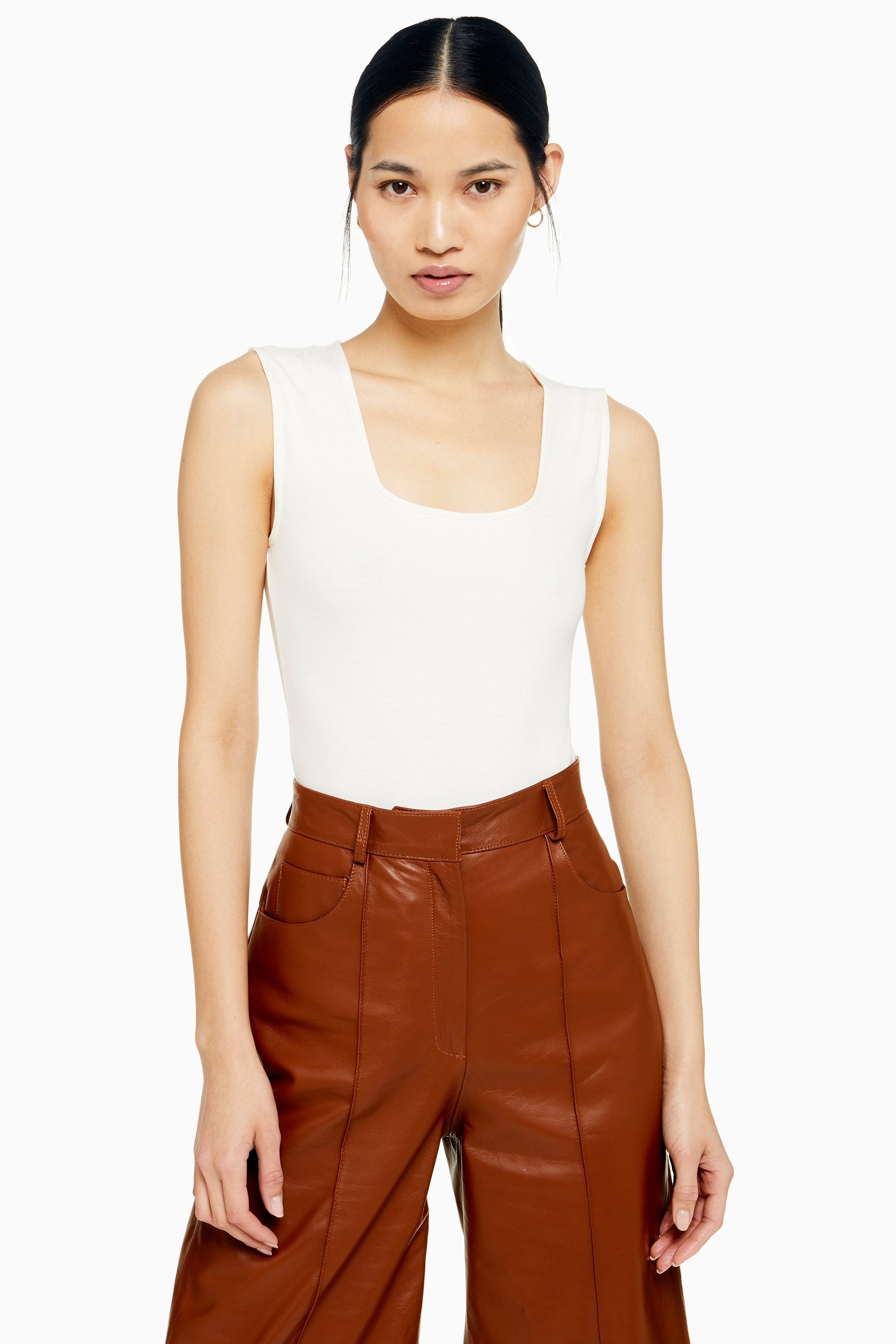 Topshop Boutique + Square Neck Bodysuit By Boutique