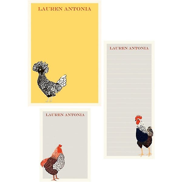 Paper Source + Chicken Mixed Personalized Note Pads