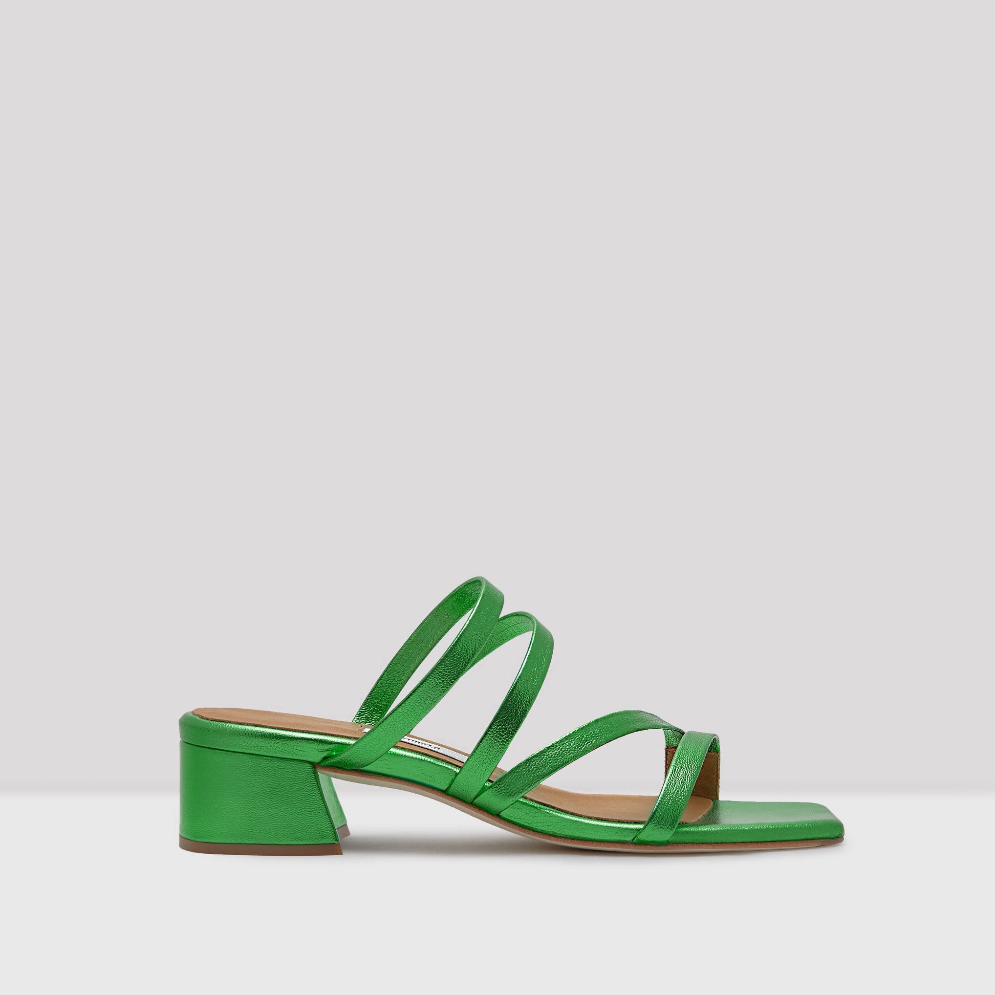 Miista + Eva Green Metallic Leather Heels