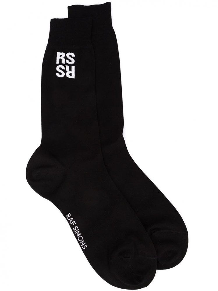 Raf Simons + Cotton Intarsia Logo Socks