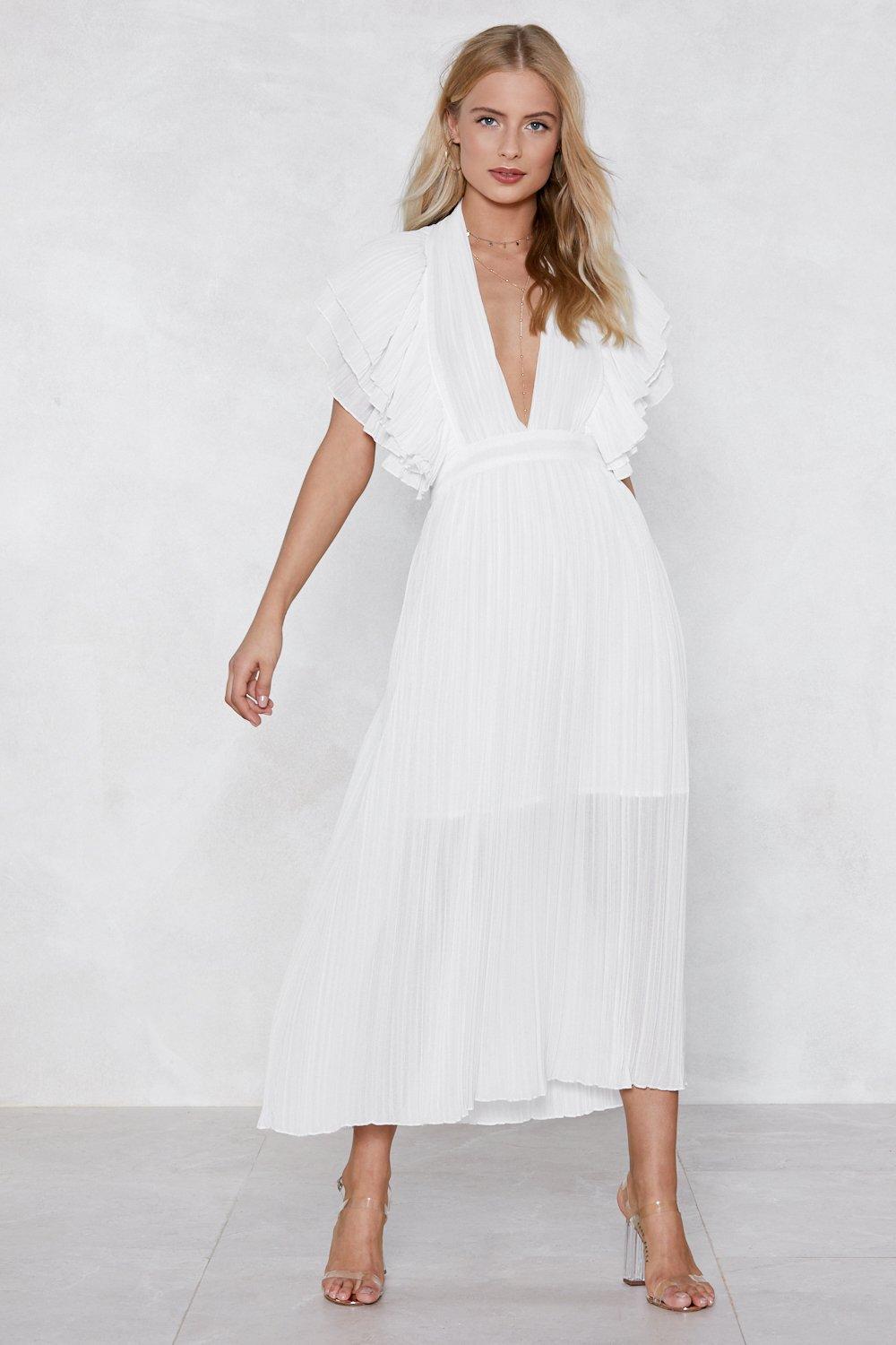 Nasty Gal + Backstage Pleated Dress