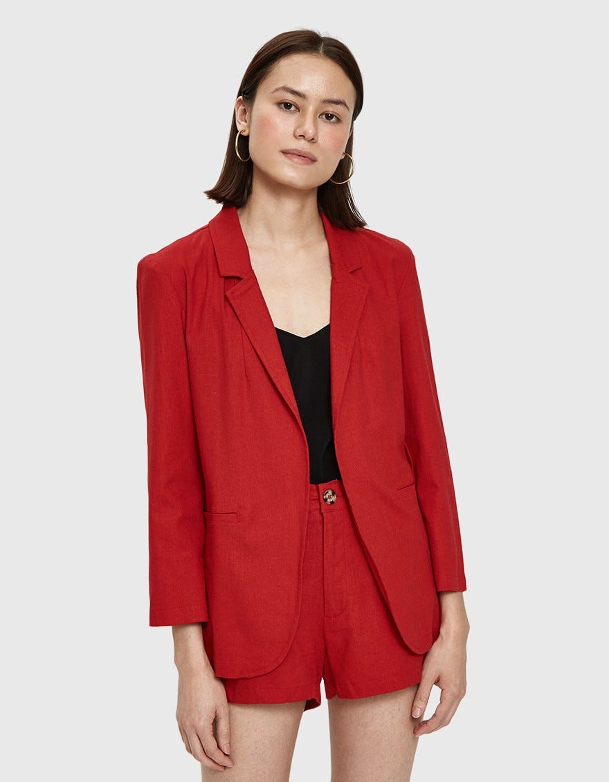Farrow + Eliza Blazer in Red