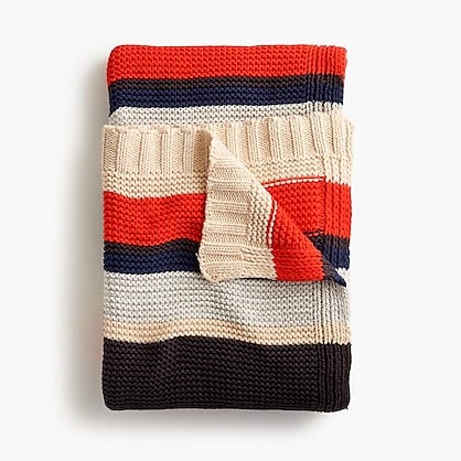 J.Crew + multistripe throw