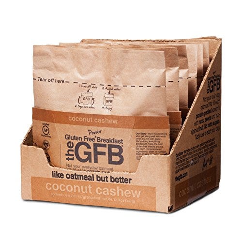 The GFB + Oatmeal Power Breakfast, Coconut Cashew, 6 Count