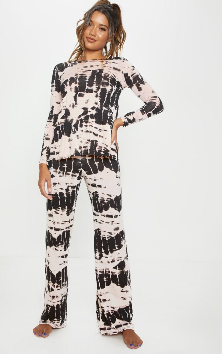 Pretty Little Thing + Pink Tie Dye PJ Set
