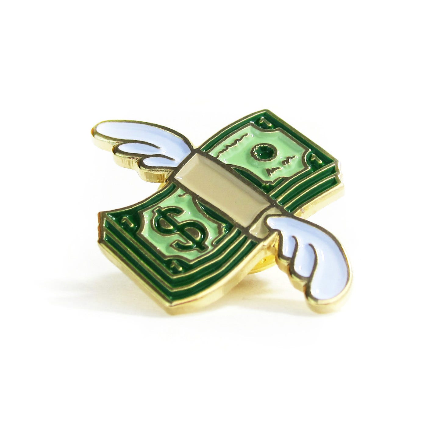 No Fun + Flying Cash Lapel Pin