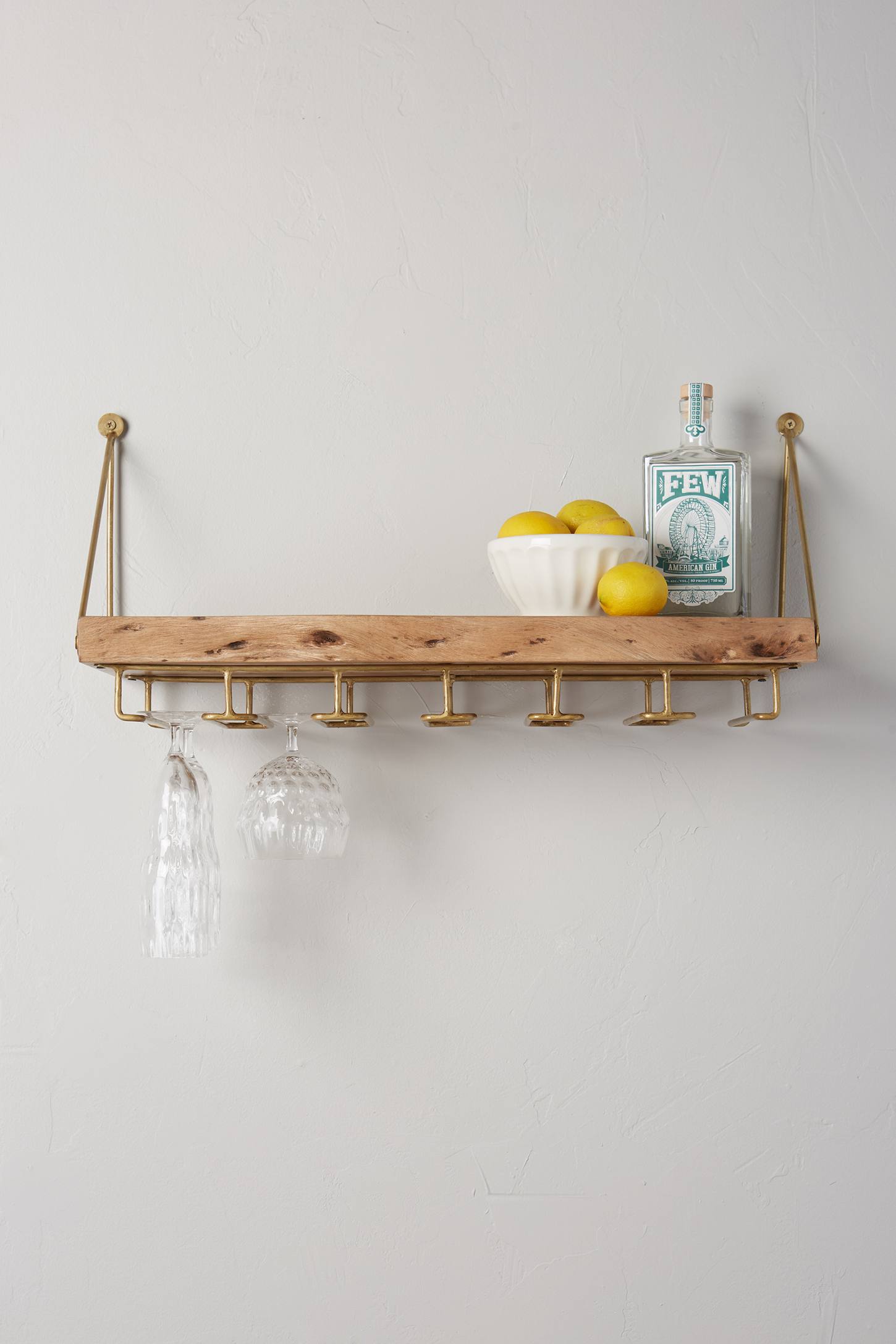 Anthropologie + Live Edge Bar Shelf