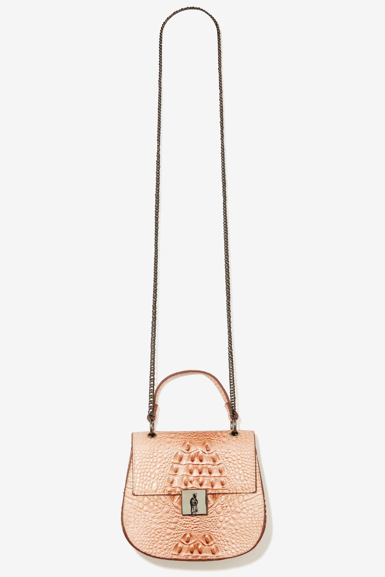 Nasty Gal x Nila Anthony + Total Croc Vegan Leather Crossbody Bag