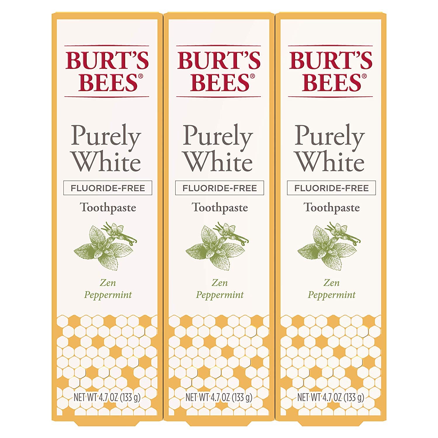 Burts Bees + 3 Pack of Natural Toothpaste