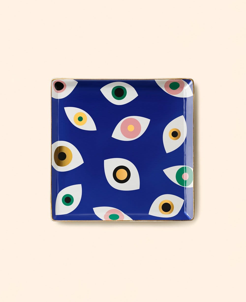 Octaevo + Blue Mati Ceramic Tray