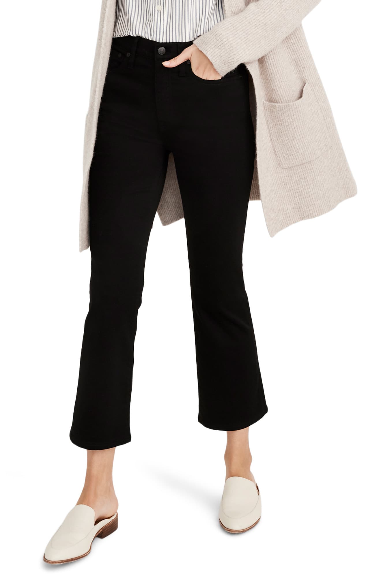 Madewell + Cali High Waist Crop Demi Boot Jeans