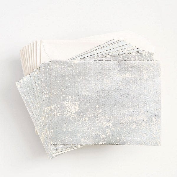 Paper Source + Crushed Silver Stationery Set