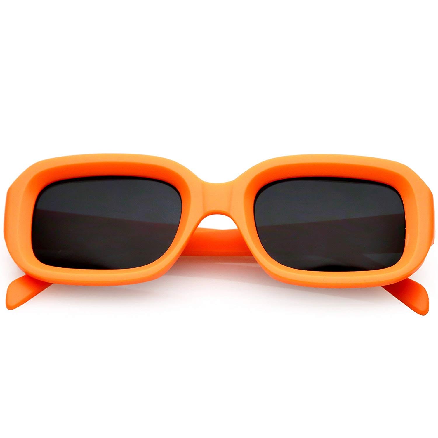 SunglassLA + Chunky Matte Finish Rectangle Sunglasses