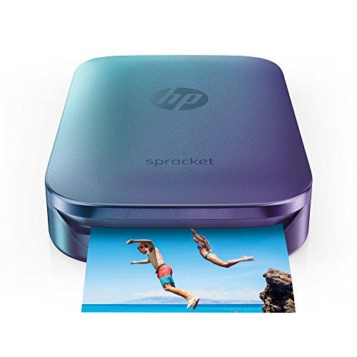 HP + HP Z9L26A Blue Sprocket Portable Photo Printer