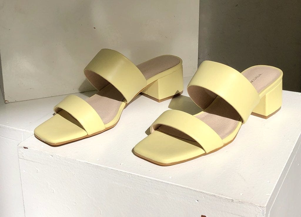 Intentionally Blank + Scamp Lemon Sandals