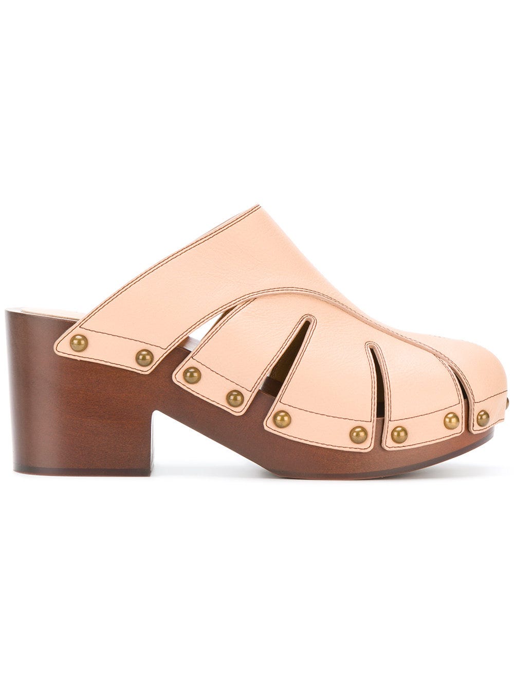 Chloé + Studded Platform Mules