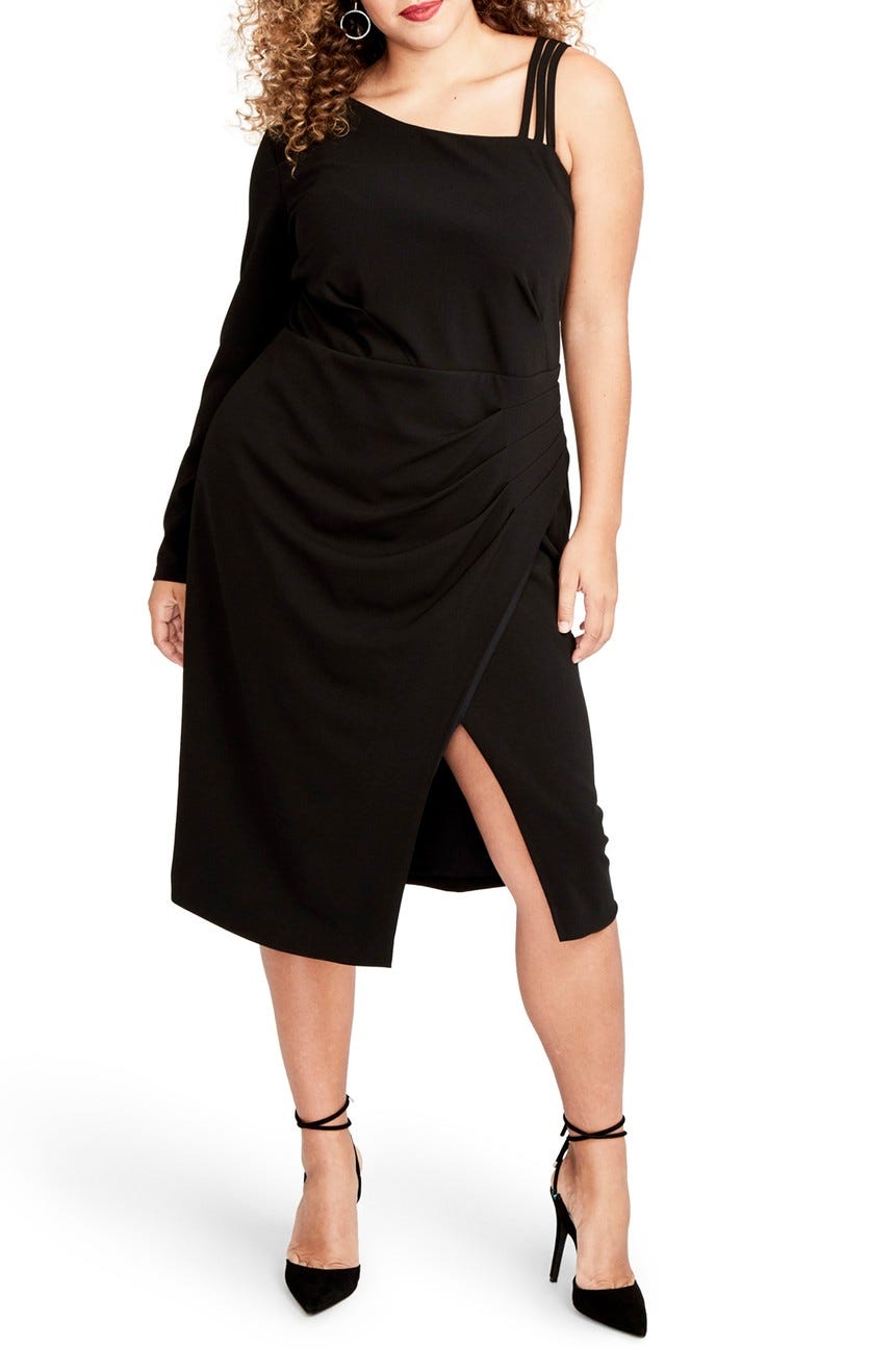 RACHEL Rachel Roy + Asymmetrical Faux Wrap Dress