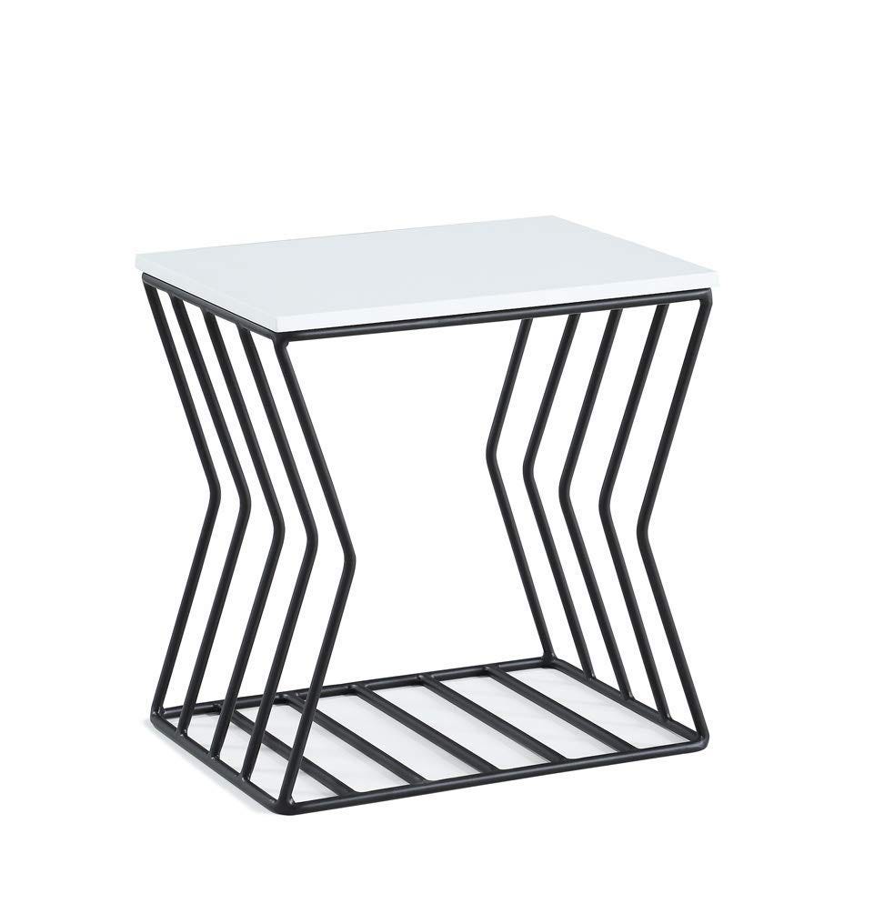 Now House by Jonathan Adler + Convex Grid Accent Table, Black and White ...