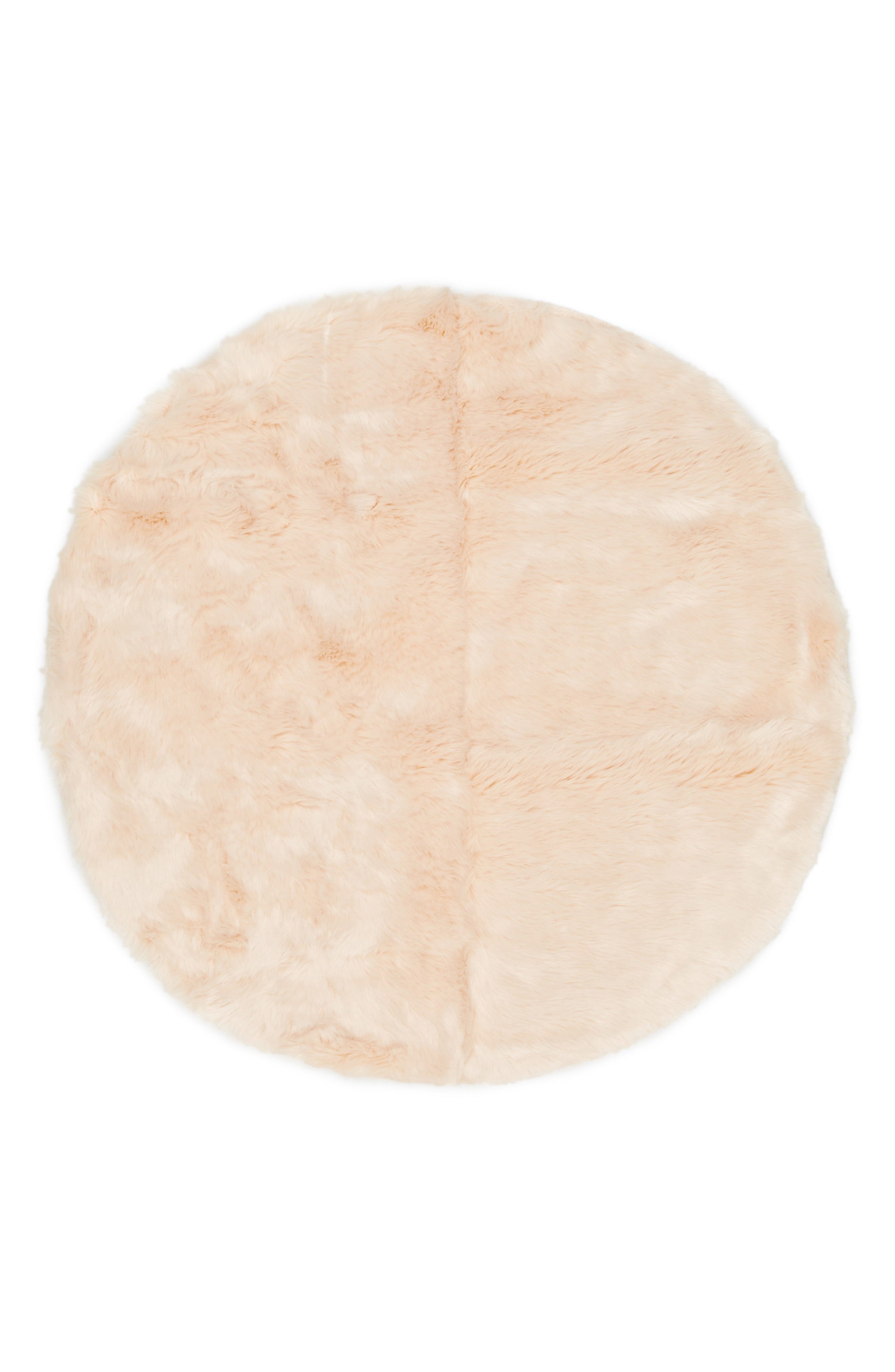 Nordstrom At Home + Cuddle Up Faux Fur Round Rug